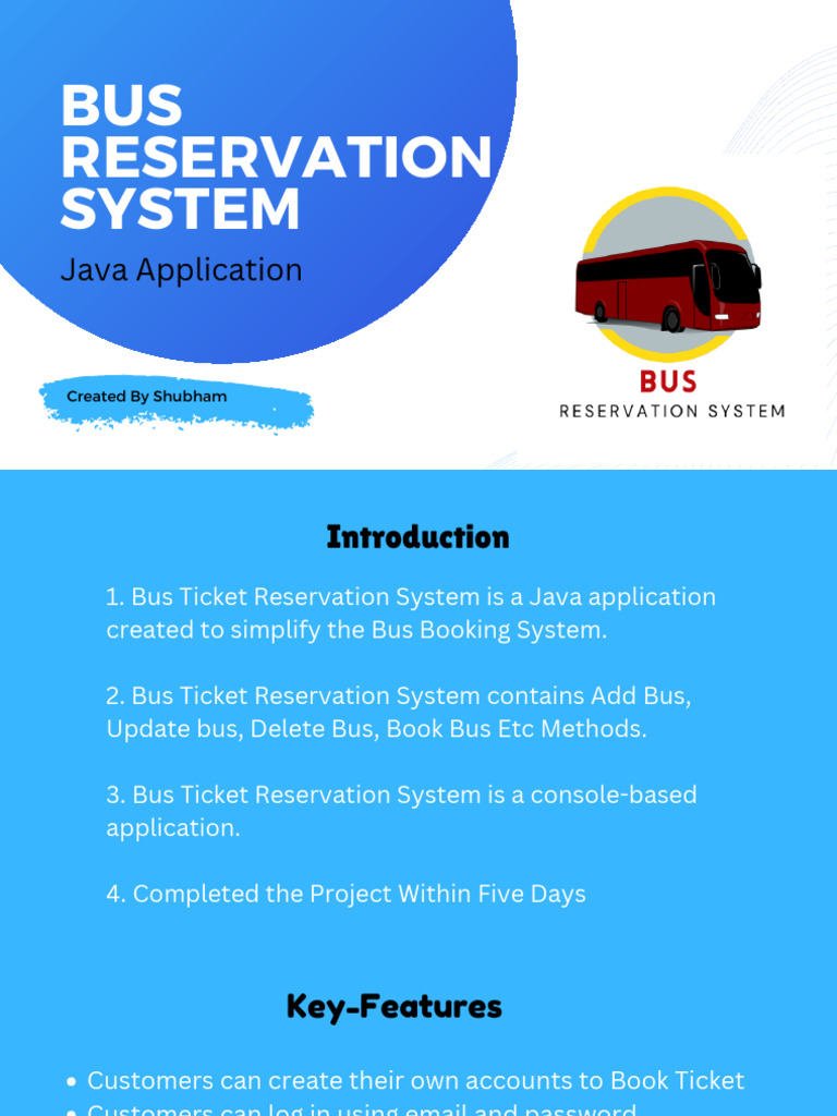 Bus Reservation System Presentation | PDF