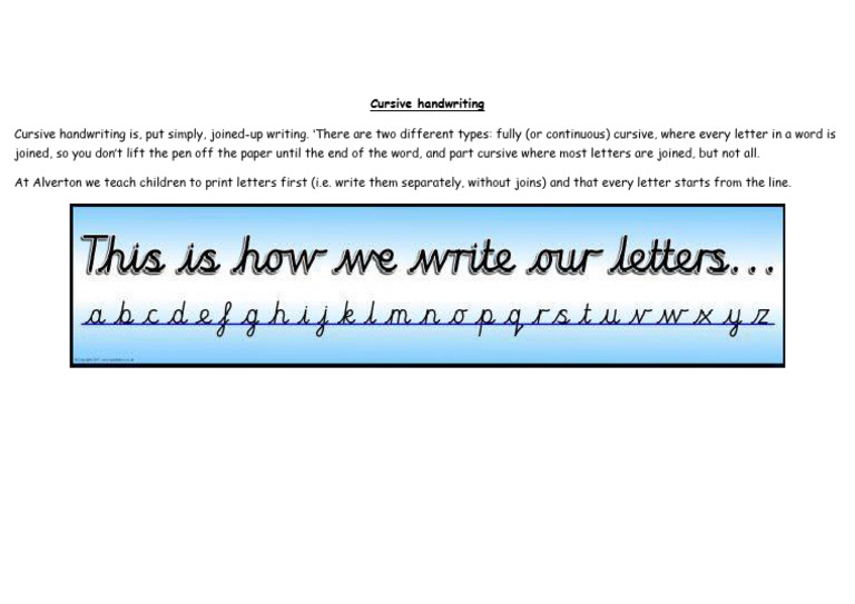Cursive Handwriting | PDF