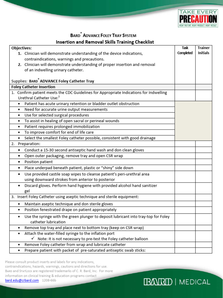 Insertion Checklist | PDF