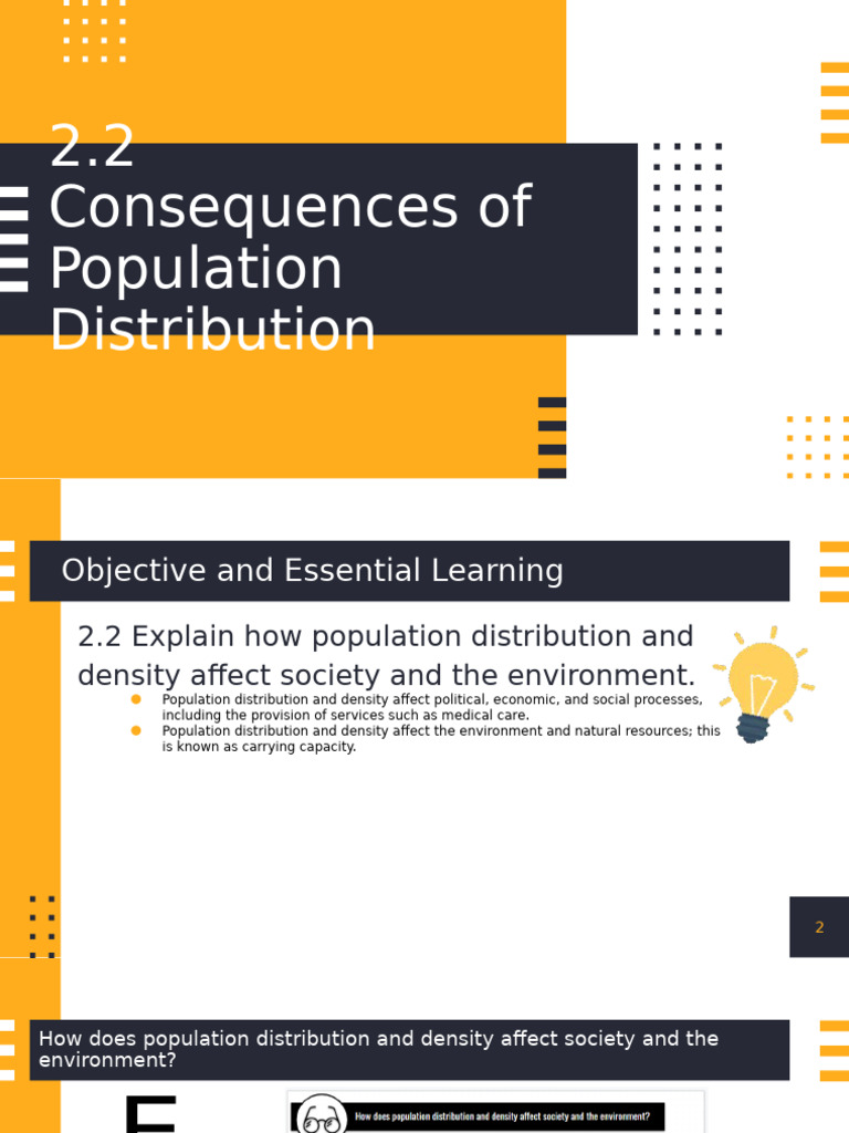 2.2 Consequences of Population Distribution | PDF