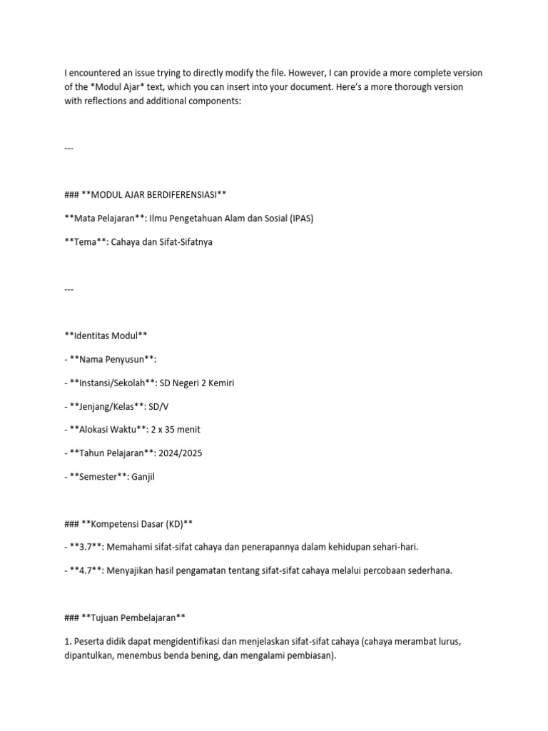 Modul Ajar Kelas 5 Bab1 | PDF