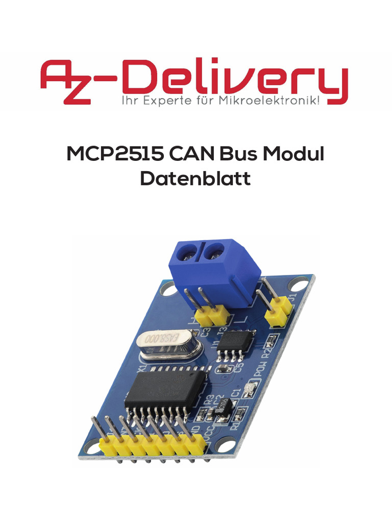 CAN Bus Modul Datenblatt AZ-Delivery Vertriebs GMBH | PDF