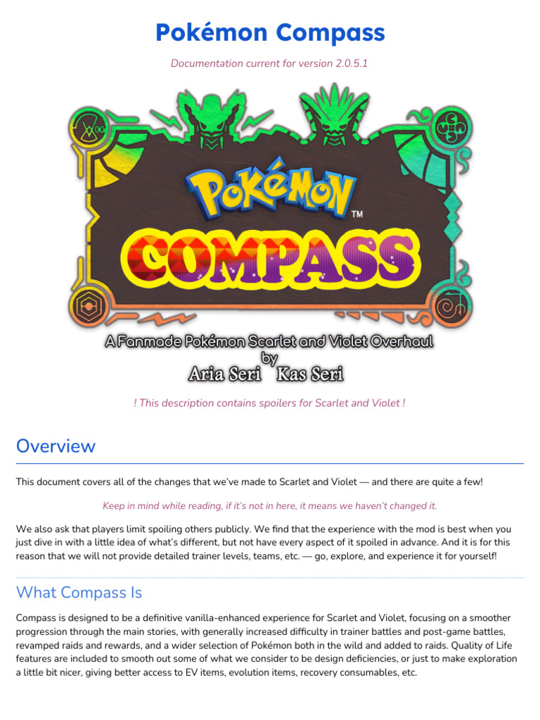 Pokémon Compass Documentation | PDF