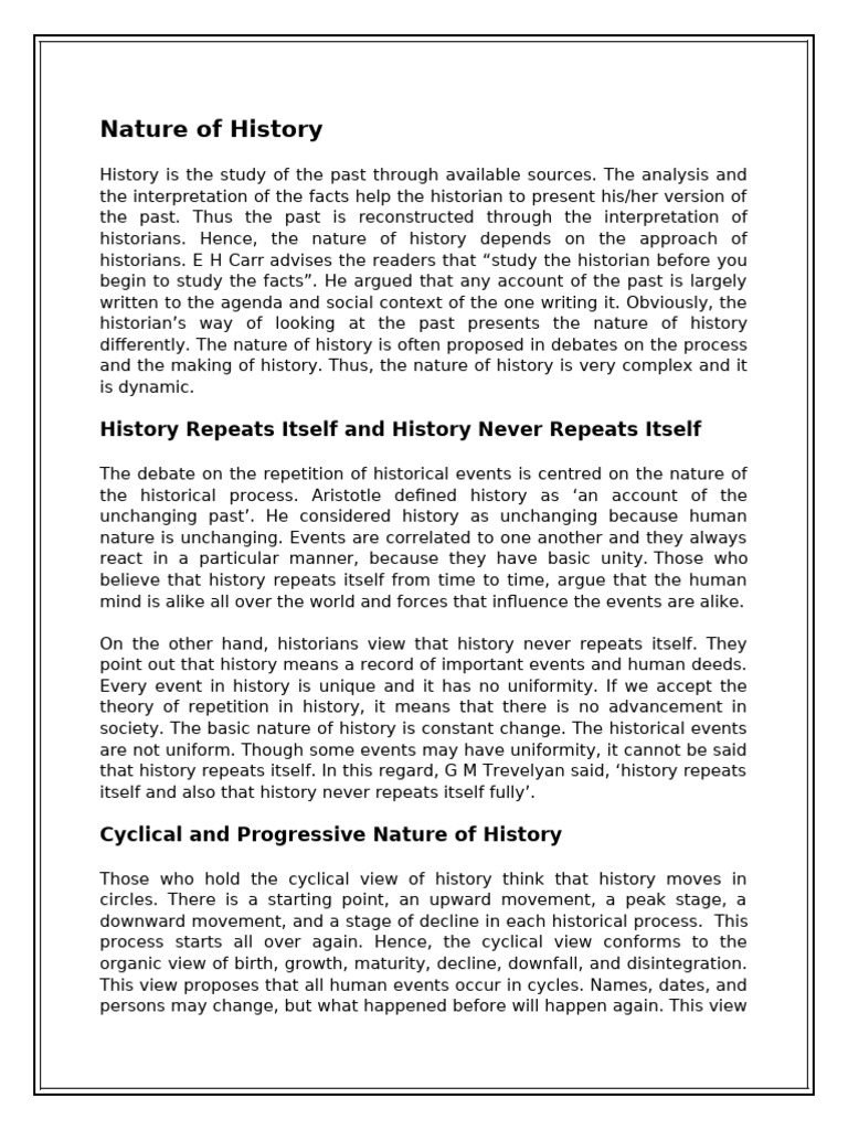 Nature of History | PDF