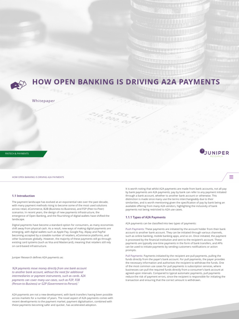How Open Banking Is Driving A2A Payments: Whitepaper | PDF