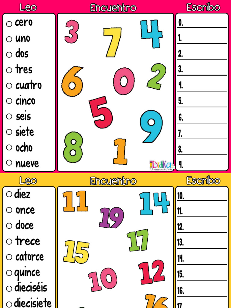 Leo, Encuentro y Escribo - Números | PDF