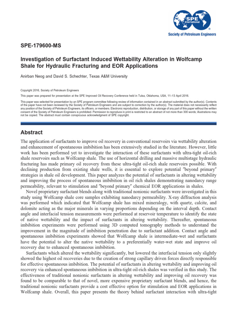 SPE-179600-MS Investigation of Surfactant Induced Wettability ...