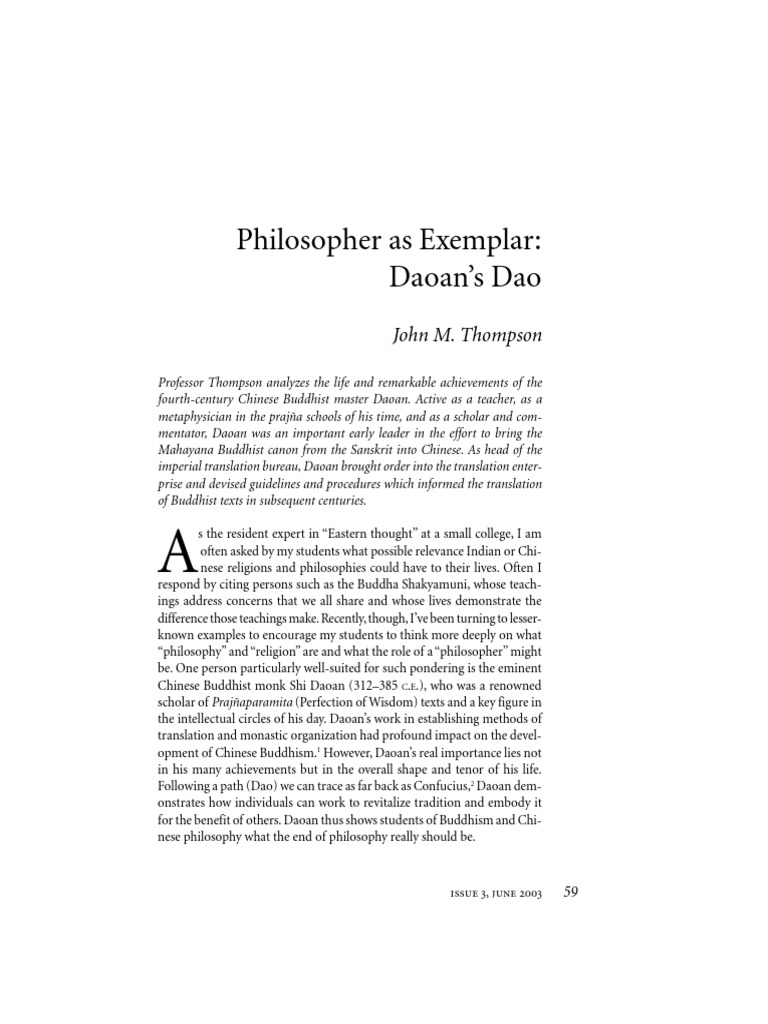 12Philosopher as Exemplar Daoans Dao | PDF