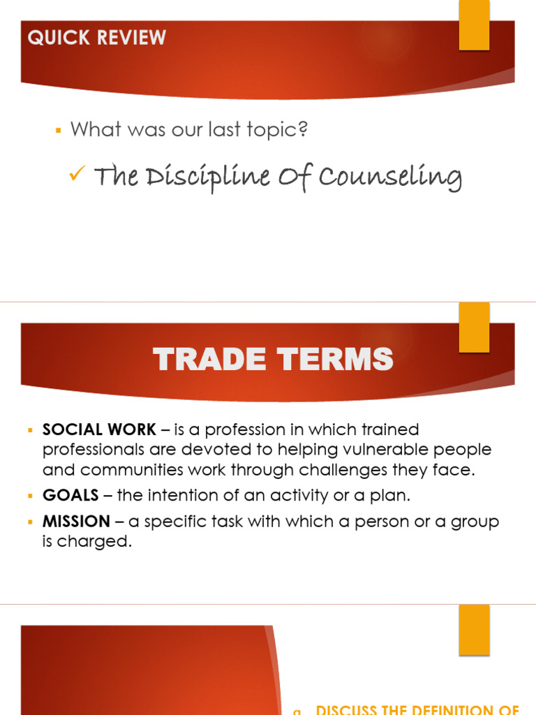 HUMSS The Discipline and Goals of Social Work | PDF