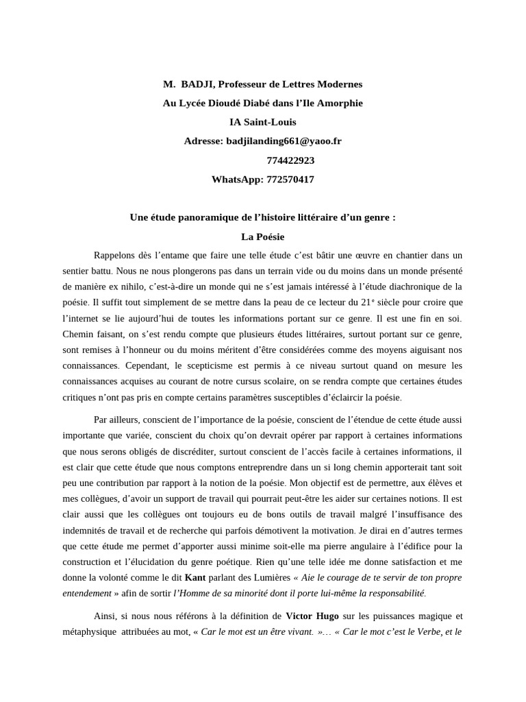 POESIE | PDF | French Literature | Poetry