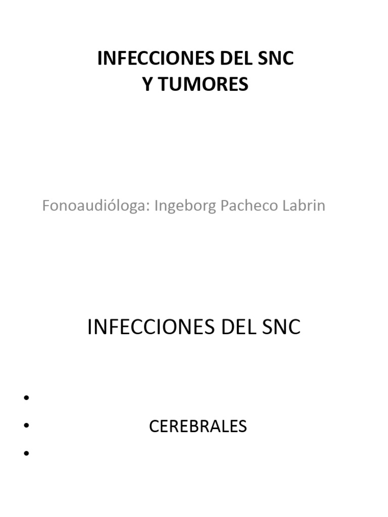INFECCIONES DEL SNC Y TUMORES | PDF