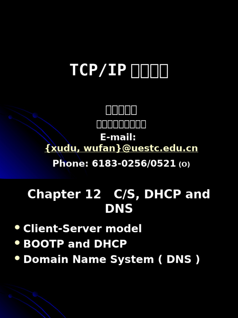 Tcpip_chapter Cs、Dhcp、DNS | PDF