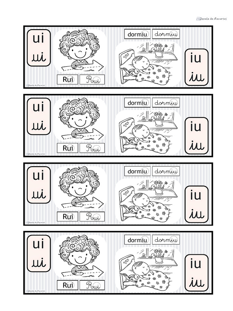 Ditongos ui iu - etiquetas | PDF