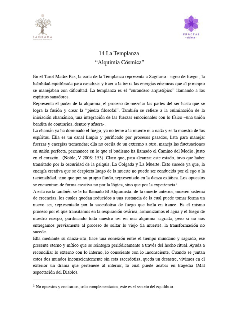 14 La Templanza Ficha | PDF