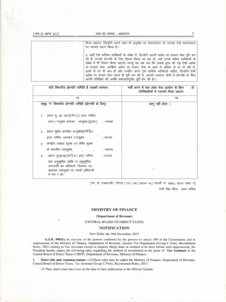 TA Recruitment Rule | PDF