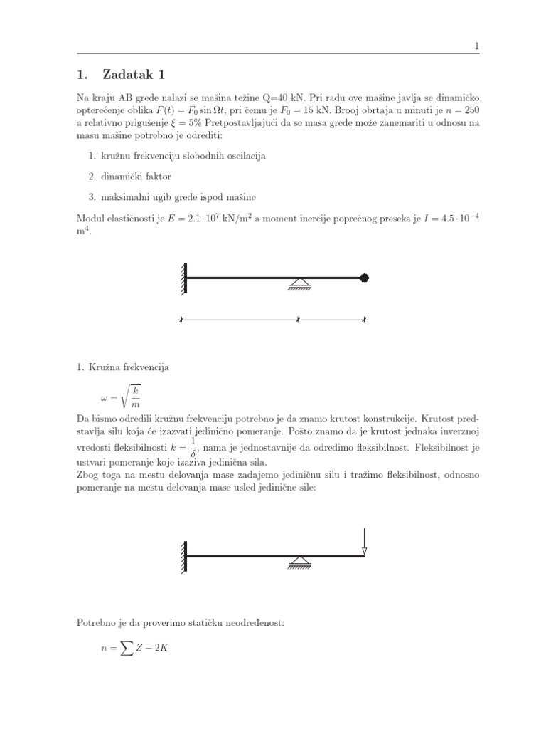 Dinamika Zadaci | PDF