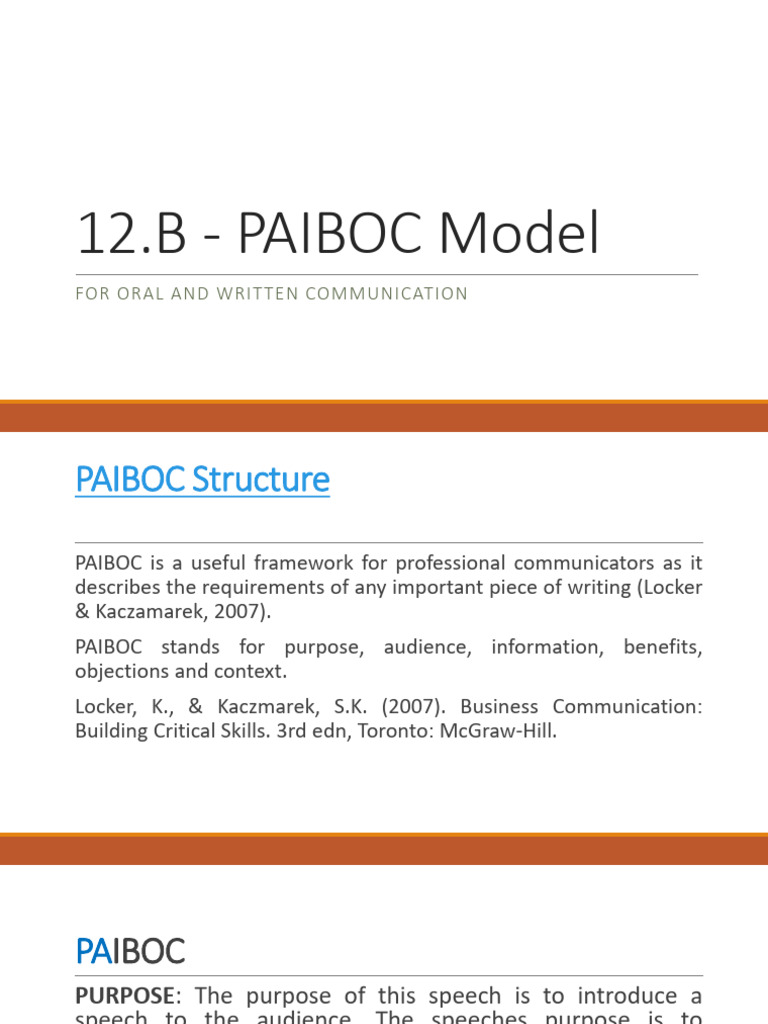 12.b - PAIBOC Model | PDF