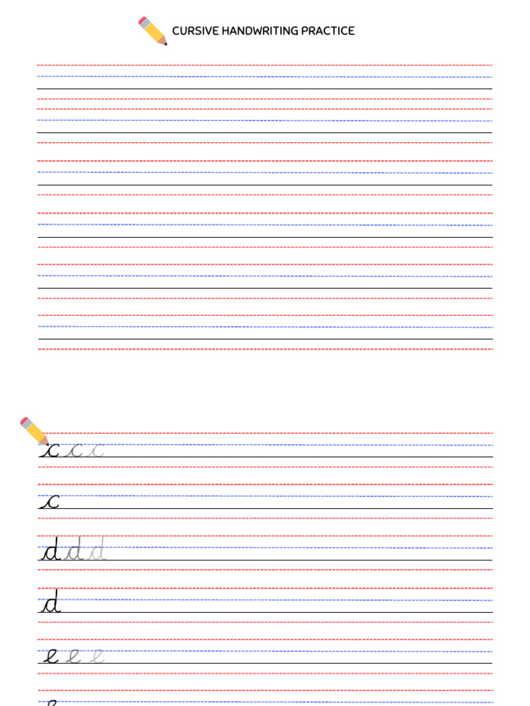 Handwriting Practice Lines | PDF