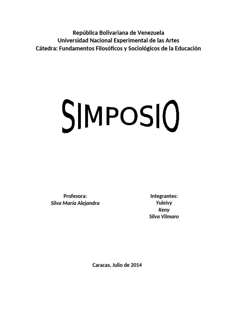 Simposio Sobre UNEARTE | PDF