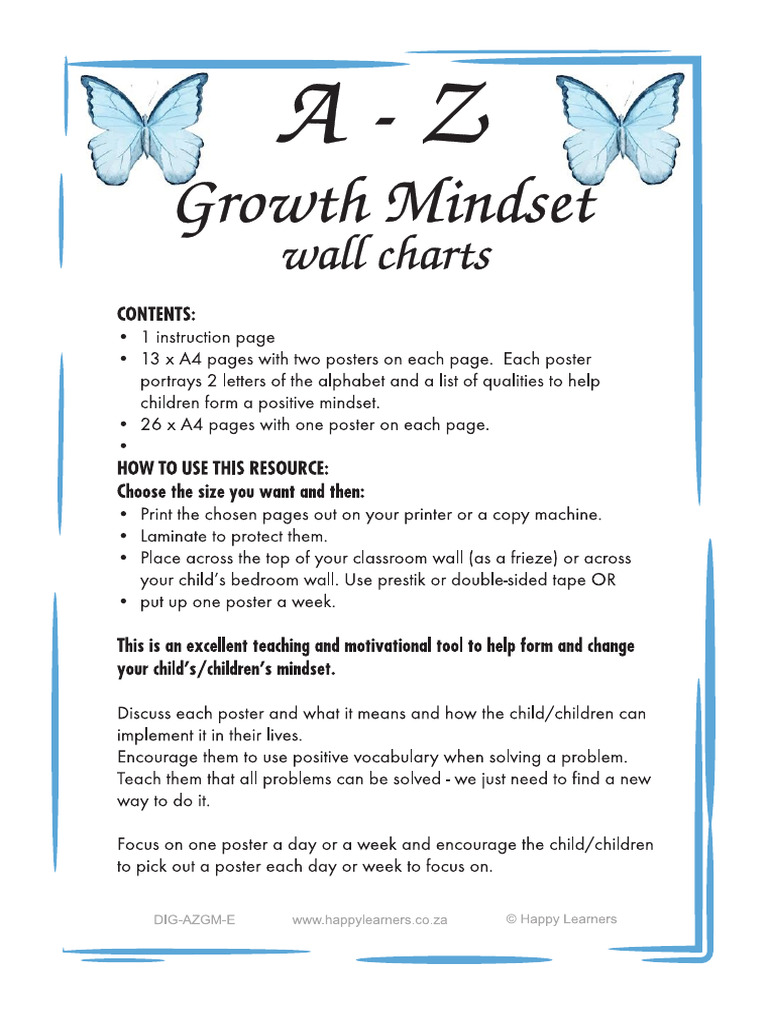 DIG-AZGM-E A-Z Growth Mindset | PDF