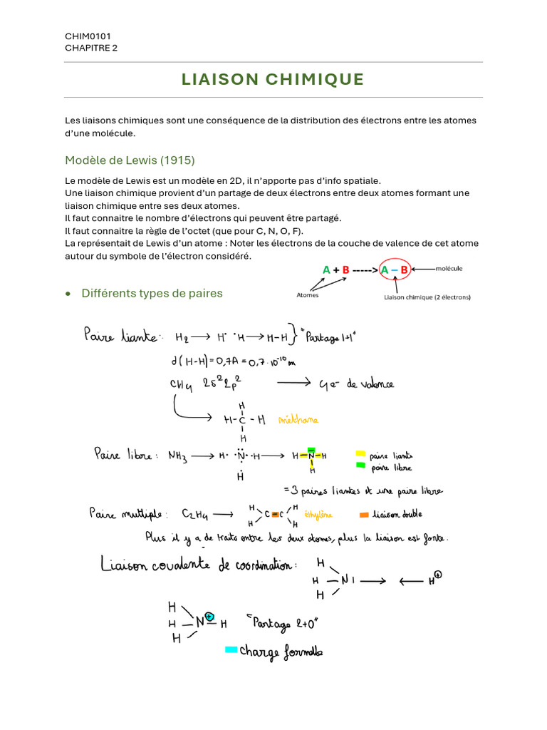Liaison Chimique | PDF