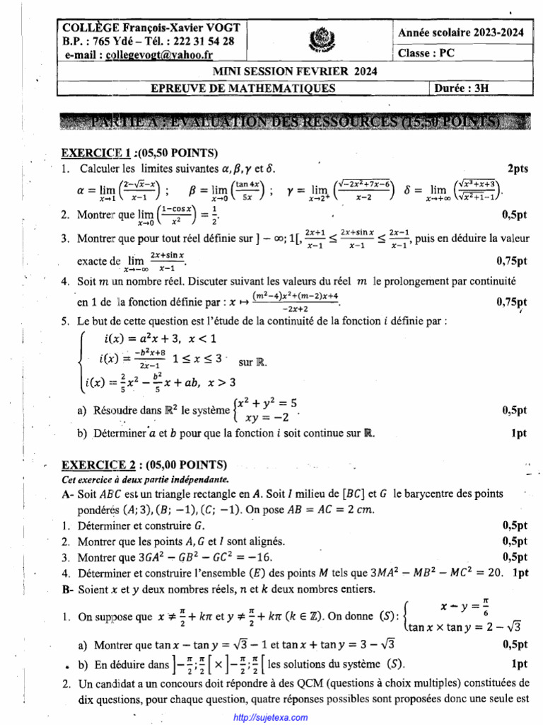 No5 08 Juin 2024 Sujetexa - Com | PDF