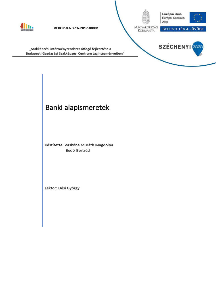 Banki Alapismeretek | PDF