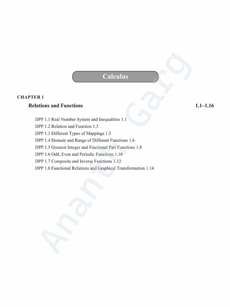 1. Relations and Functions DPP | PDF