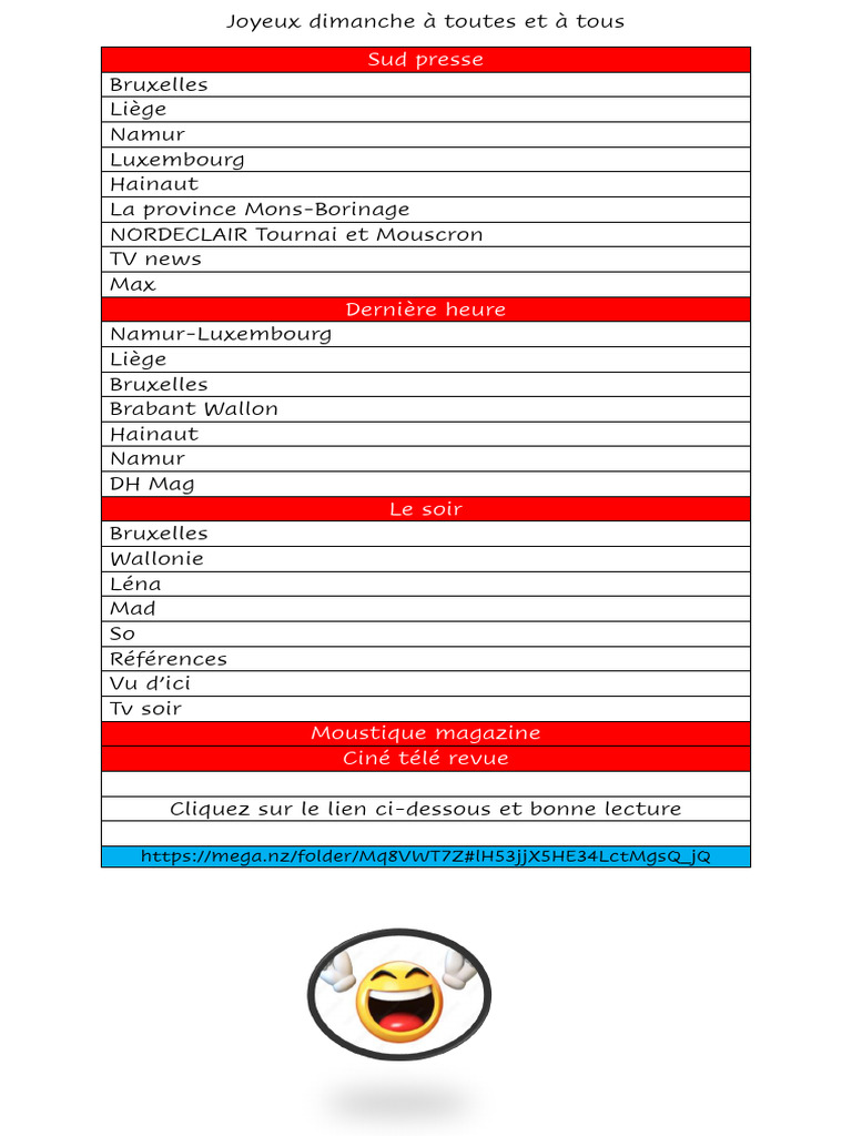 Pack Journaux Et Mags Belges de Ce Dimanche | PDF