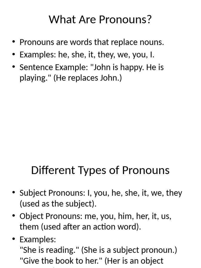 Pronouns For Grade 3 | PDF
