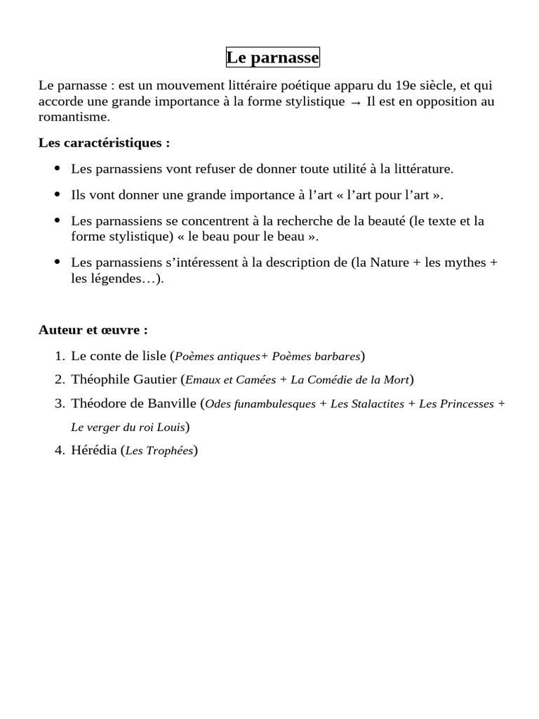 8 - Le Parnasse | PDF