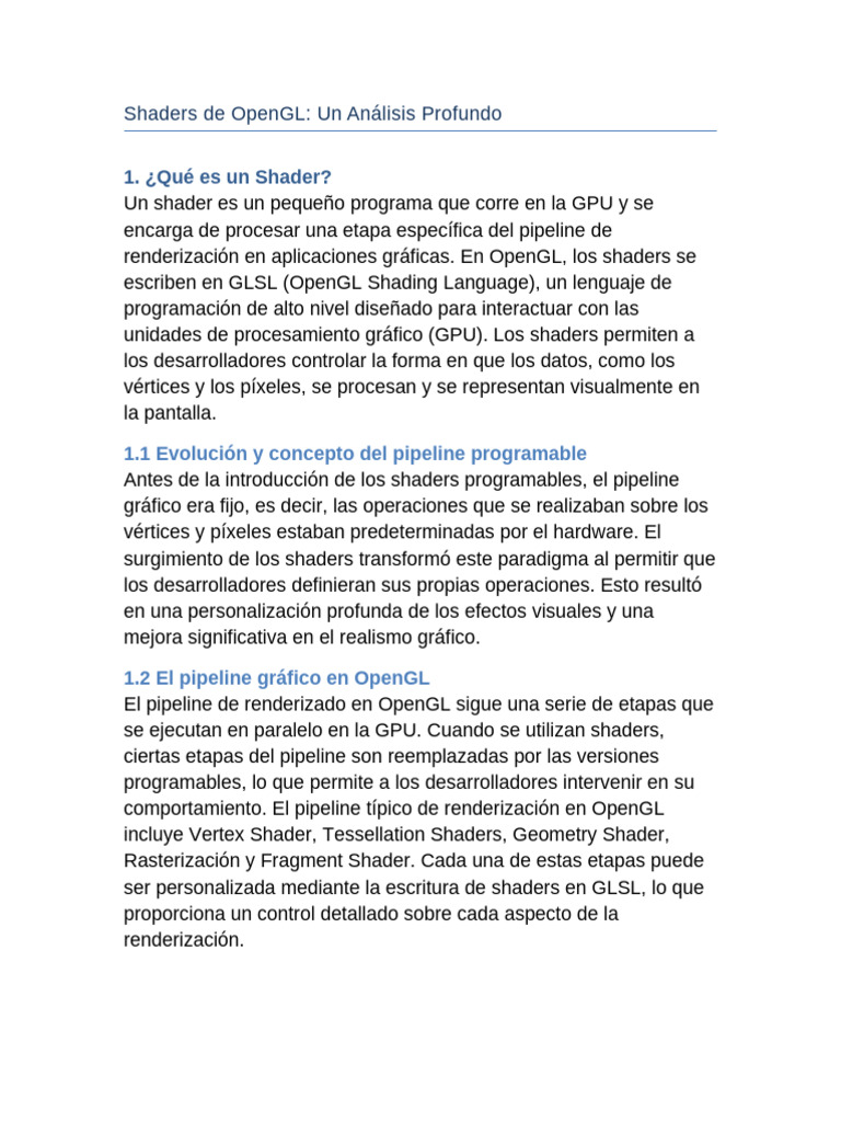 Shaders de OpenGL | PDF