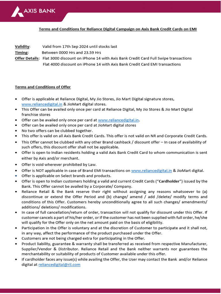 Reliance Digital TC 17 09 24 | PDF