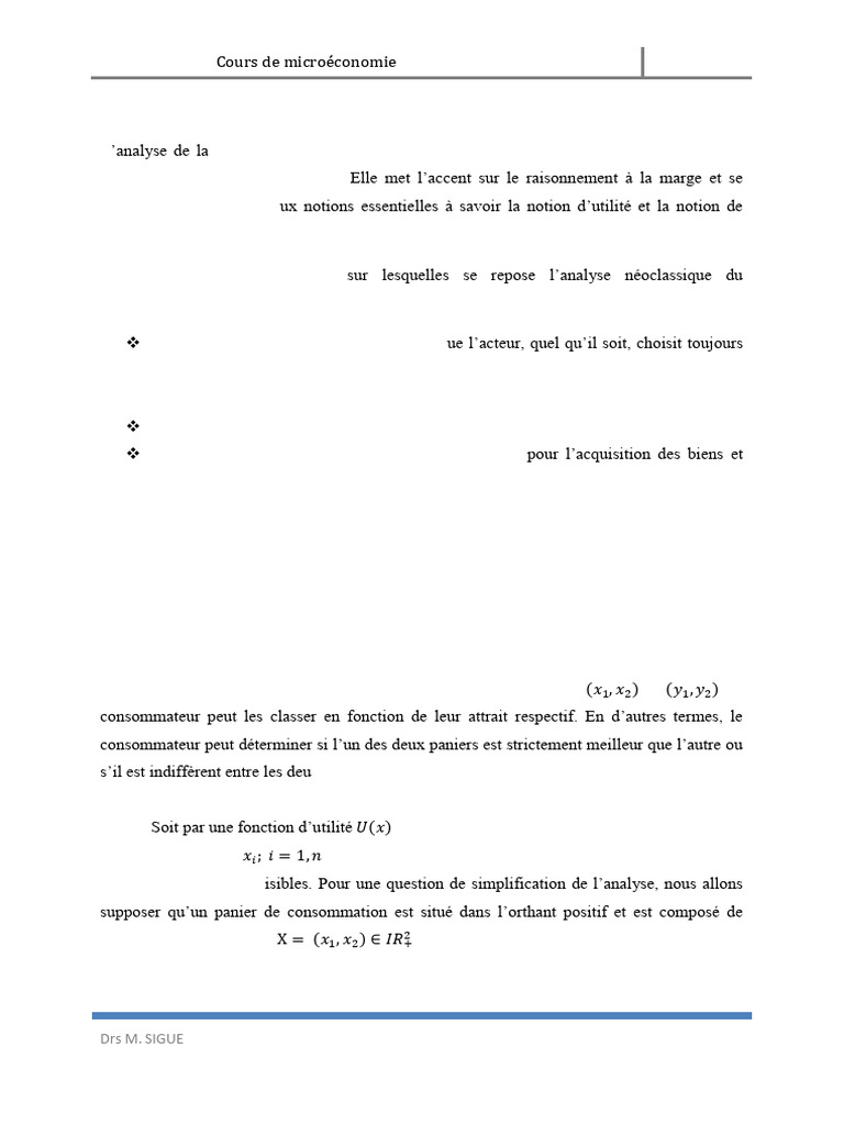 Cours Microeconomie L2 S3 | PDF