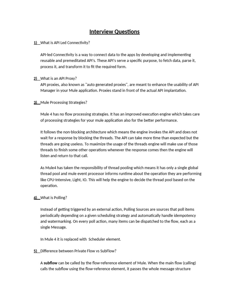 Interview Questions - TD | PDF