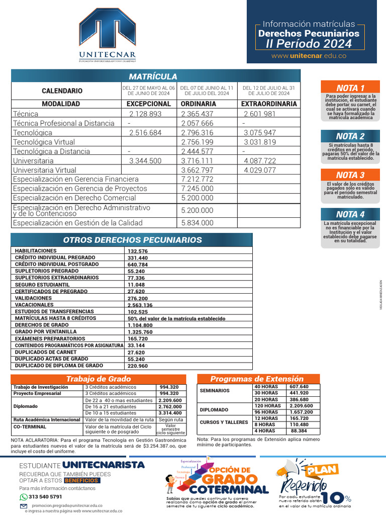 CALENDARIO ACADEMICO IIP 2024-1 | PDF