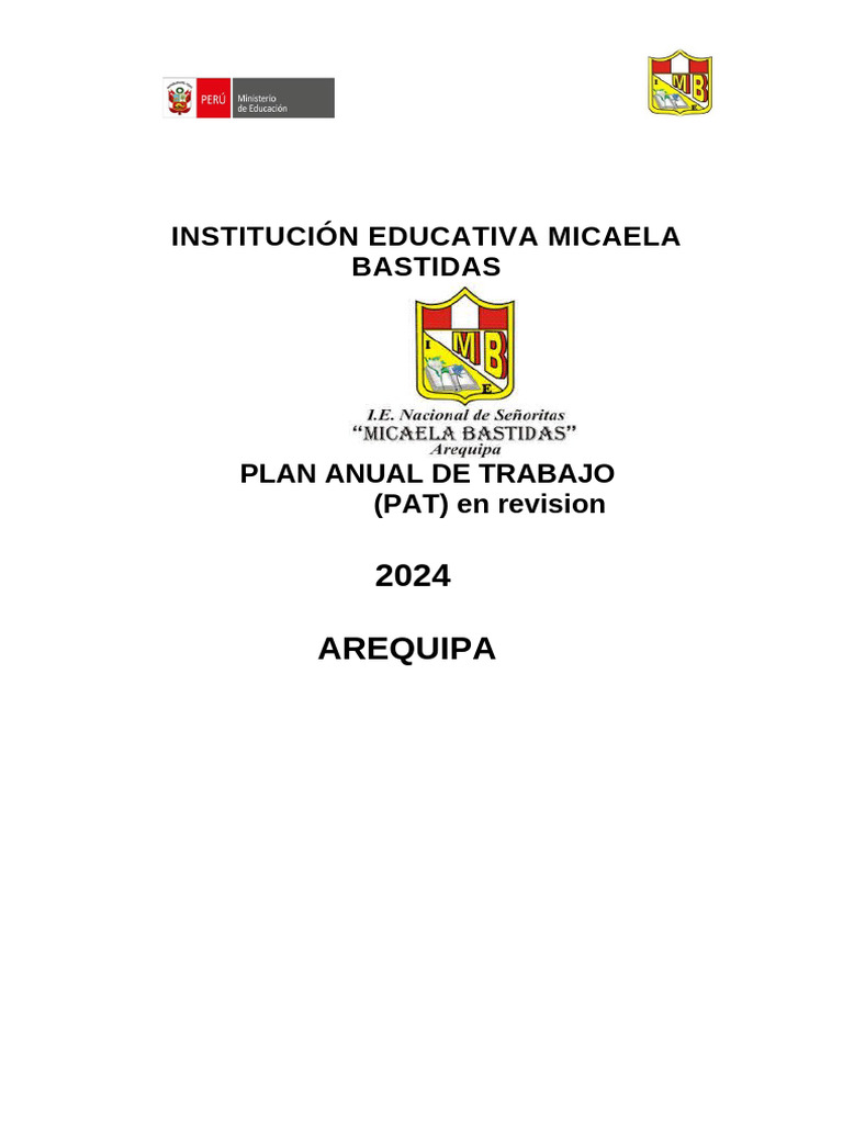 PLAN - (PAT) - 2024 - MB en Revision | PDF