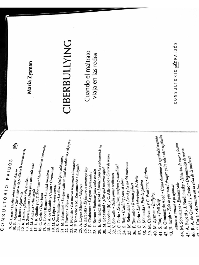 Zysman, M. Ciberbullying. Cap. 3 | PDF