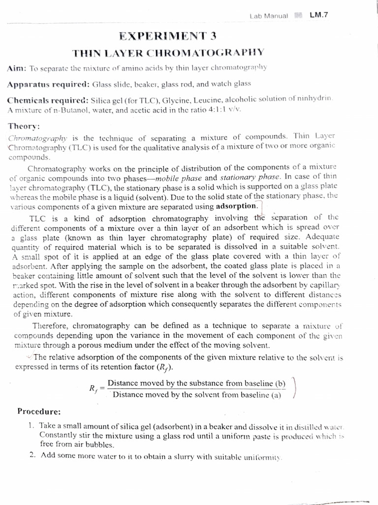 Thin Layer Chrom | PDF | Thin Layer Chromatography | Chromatography