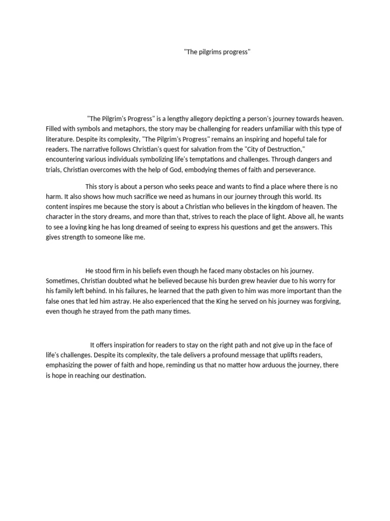 The Pilgrim's P-WPS Office | PDF