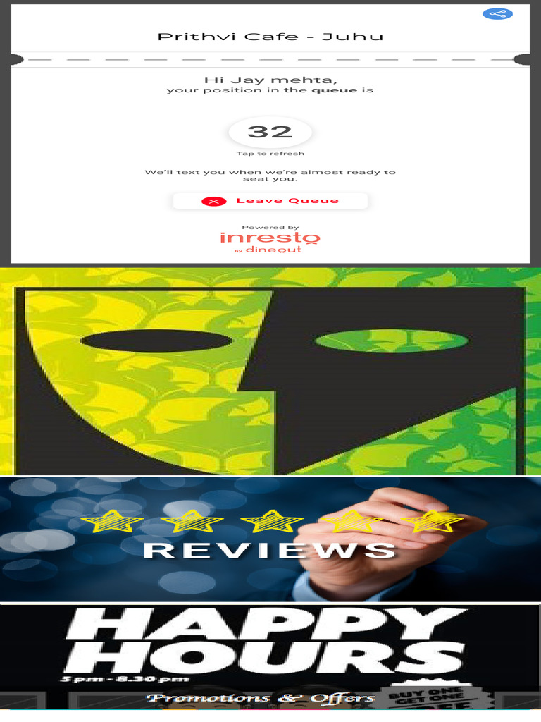 Prithvi Cafe - Juhu Waiting List | PDF