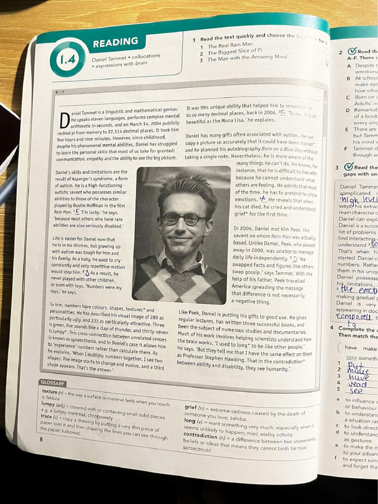 Focus 4 Workbook Page 8 | PDF