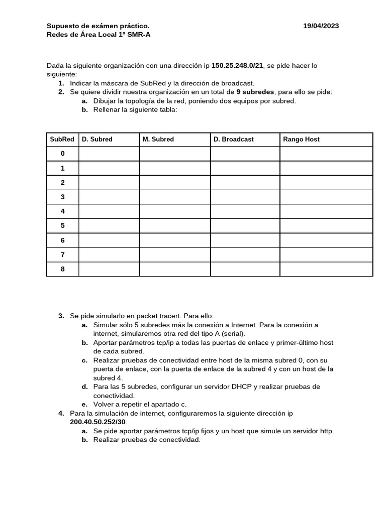 Supuesto Práctico Examen | PDF