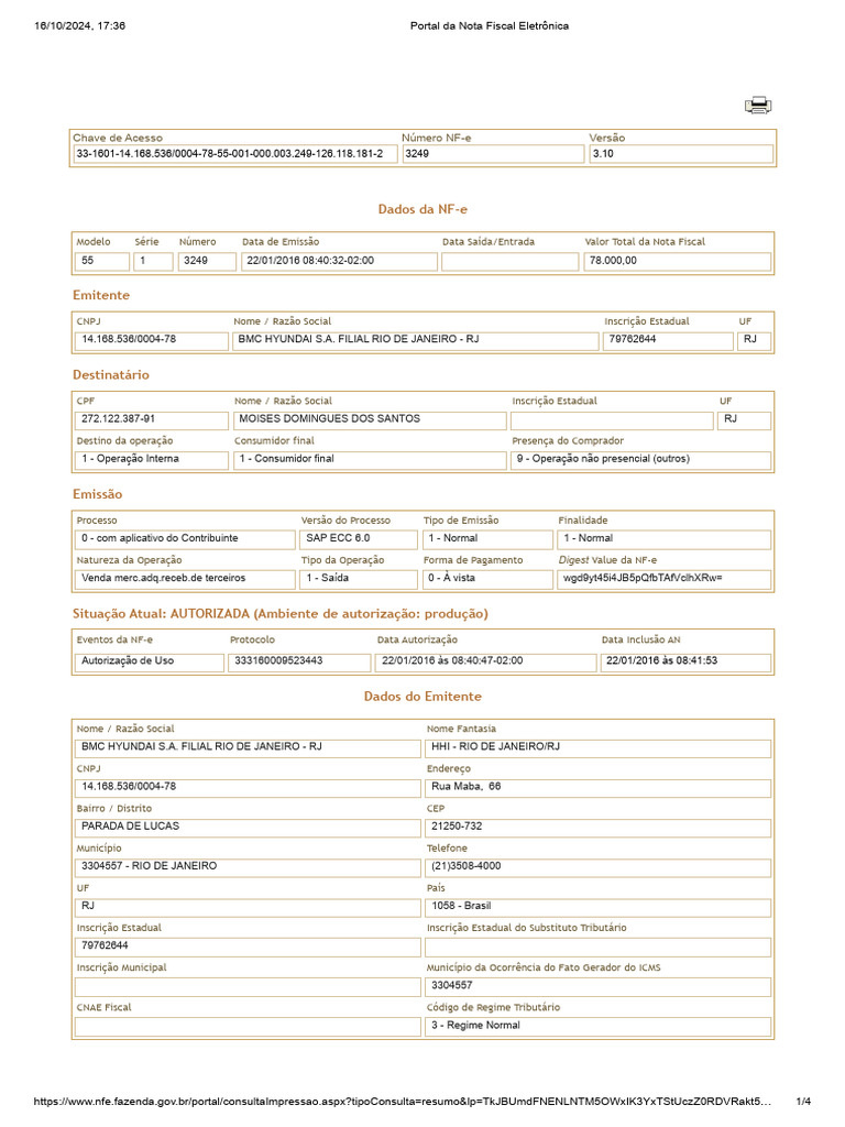 Portal Da Nota Fiscal Eletrônica | PDF