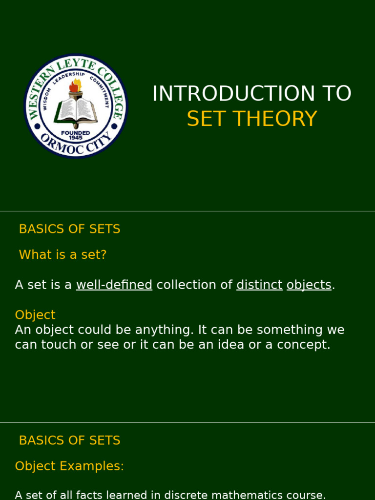 1 Set Theory Prelim | PDF