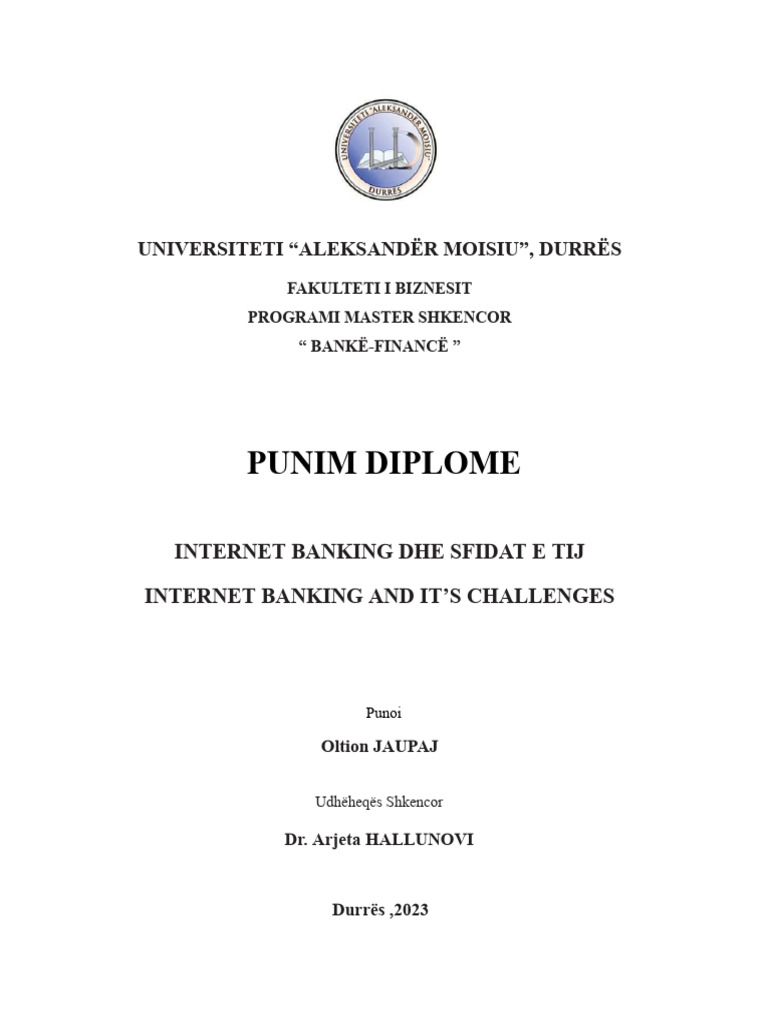 Oltion Jaupaj Teme Diplome 2023 | PDF | Banks | Computer Security