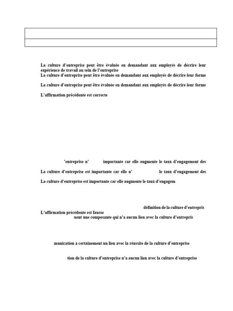 Chapitre 3 Quiz | PDF