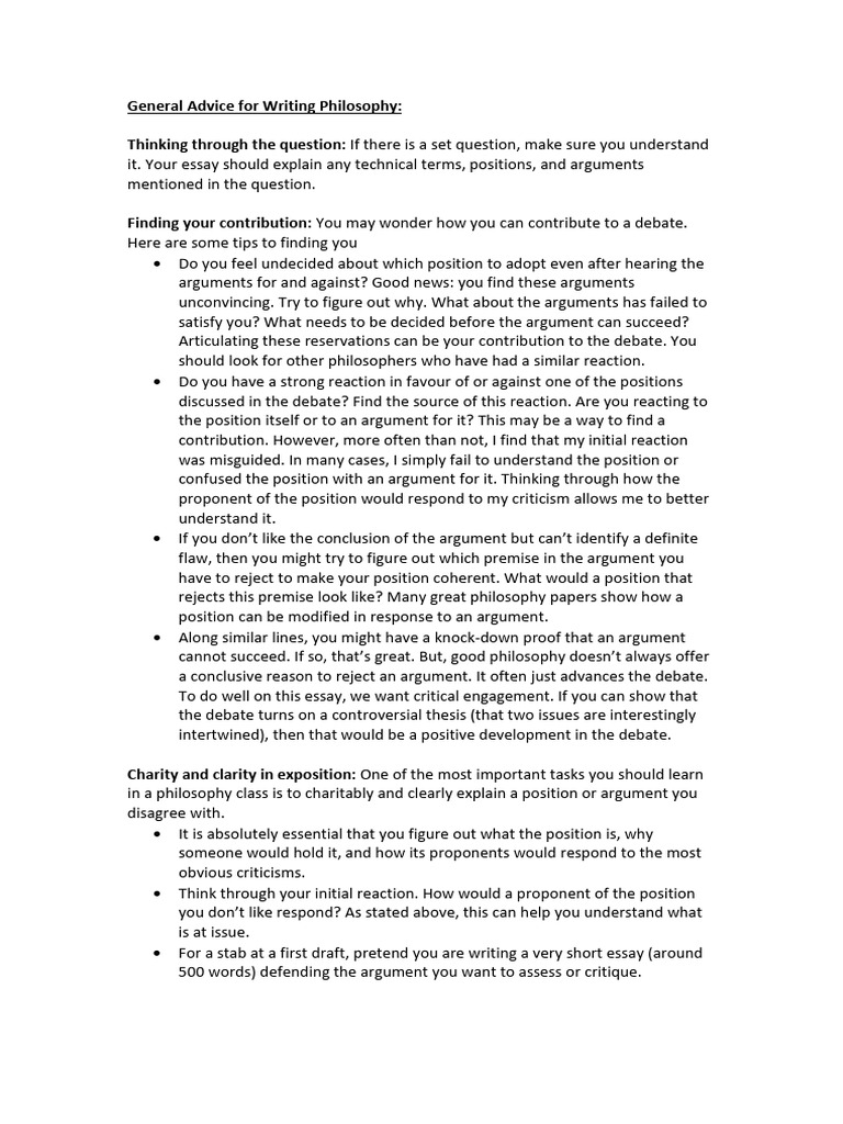 Writing Philosophy | PDF