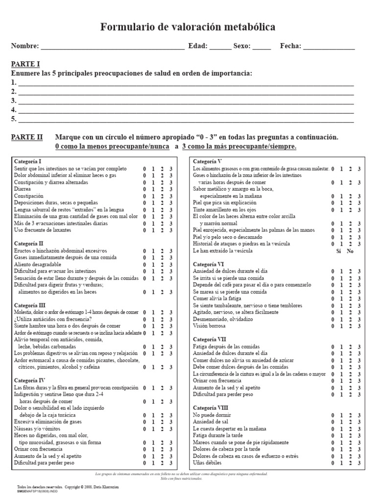 metabolic-assessment-form-spanish | PDF