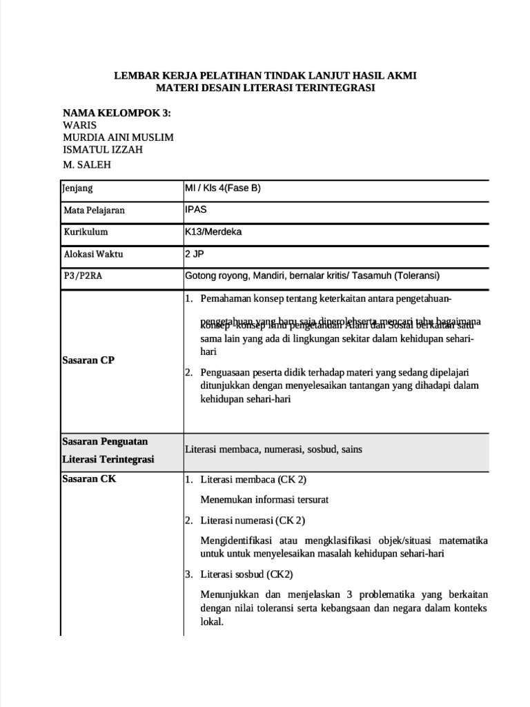 Jenjang Jenjang Mata Pelajaran Mata Pelajaran Kurikulum Kurikulum ...